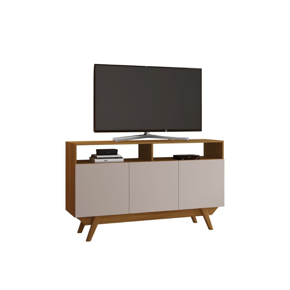 Rack Celebrar TV Até 55 Polegadas JCM Móveis:Freijó/Off White ...