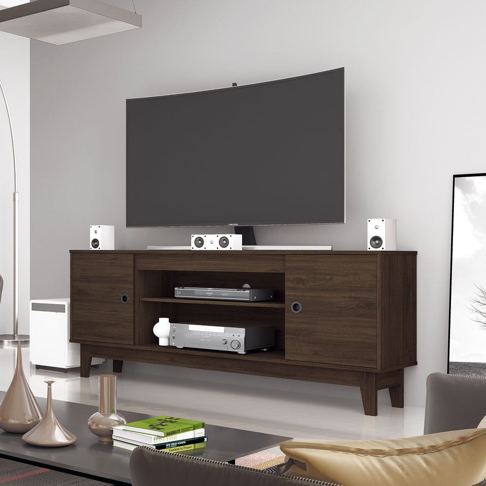 Rack Bancada para TVs Até 55 Polegadas Germai Malibu | MadeiraMadeira