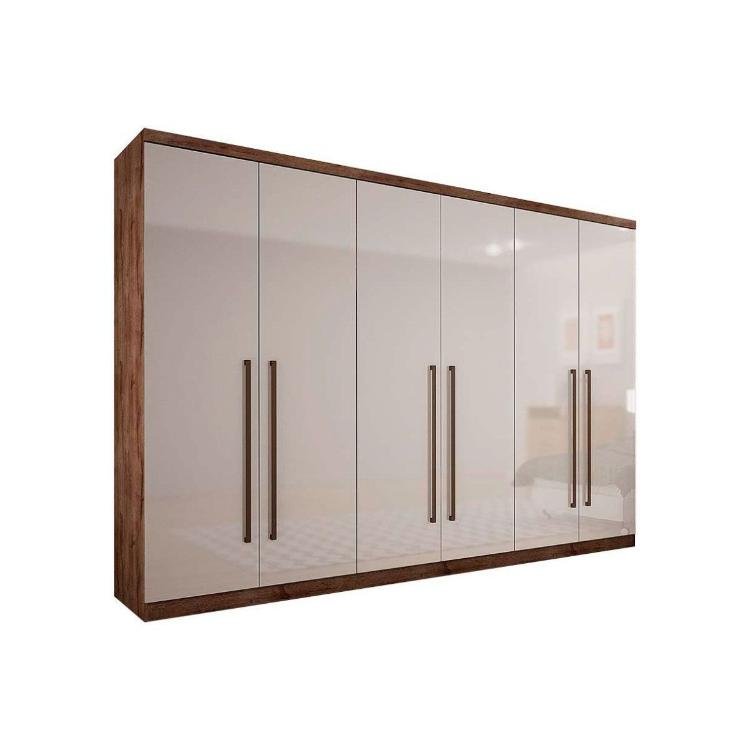 Guarda Roupa Casal 6 Portas e 6 Gavetas Sollo Plus Canela/FendiOff ...