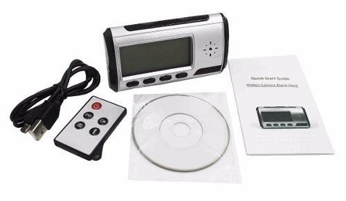 Relógio Espião De Mesa Com Sensor De Movimentos Foto E Filma ...