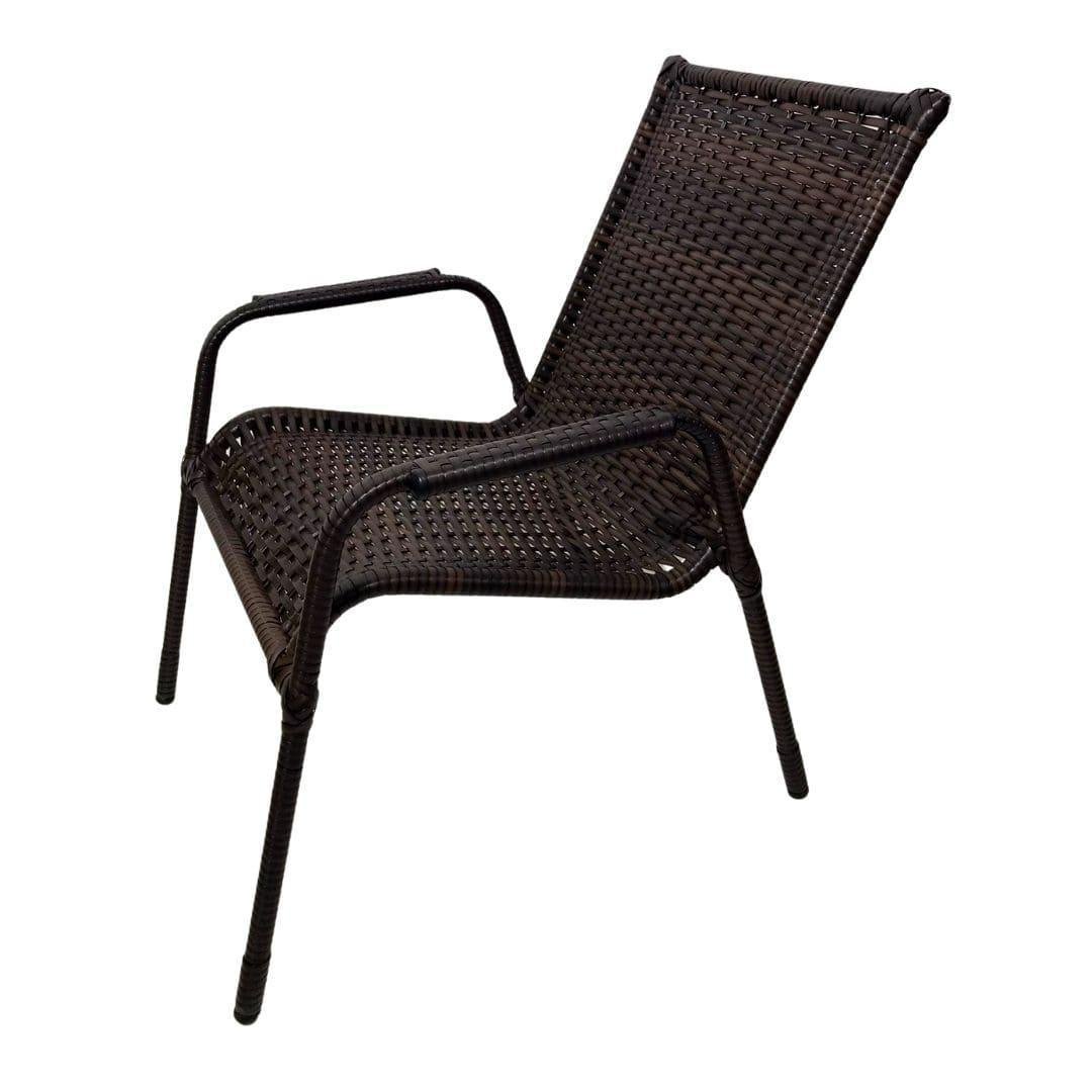 Cadeira Fibra Sintética Para Jardim Varanda Encosto Inclinado ...