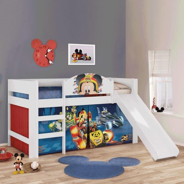 Cama Infantil Escorregador Mickey Disney Vermelha Pura Magia ...
