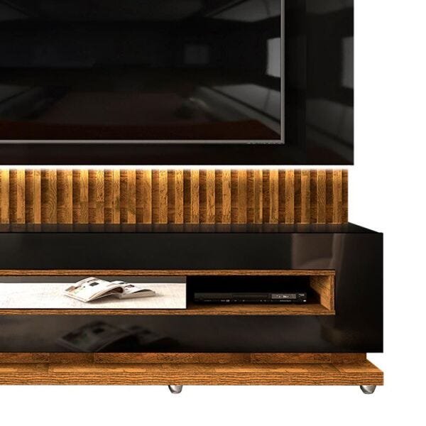 Home Moderno para TV 60 Polegadas Ripado com LED 100% MDF Solare | DJ ...