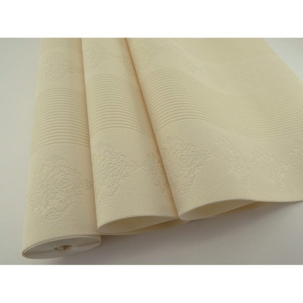 Papel de Parede - Creme com Detalhes em Alto Relevo - LMS-PPD-330602 ...