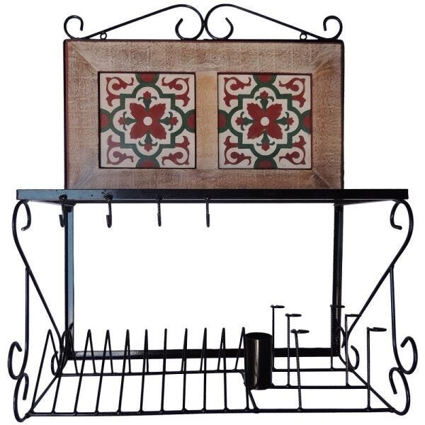 Paneleiro de Parede Médio Rustico Pratico Artesanal Madeira Ferro e ...