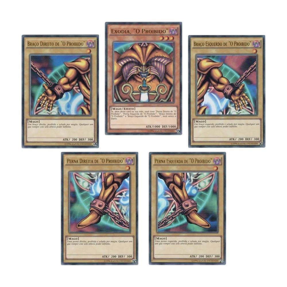 Kit Yu-Gi-Oh Exodia, O Proibido Foil Completo + Booster | MadeiraMadeira