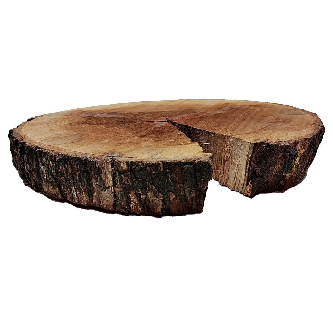 Bolacha de Madeira Rústica Aparada Rachada +-35 x 31 x 4,5cm ...