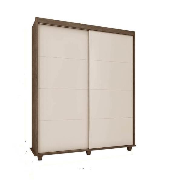 Guarda-Roupa Barcelona Freijó com Off-White | MadeiraMadeira