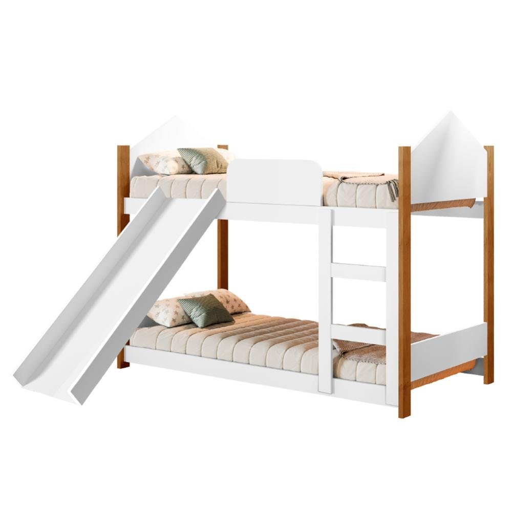 Beliche Infantil Casinha Com Escorregador Branco/ Castanho Magia ...