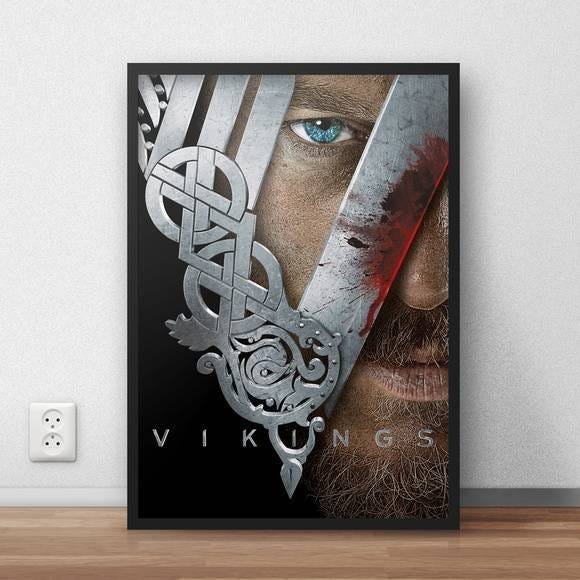 Quadro Decorativo Vikings Com Moldura e Vidro Antirreflexo - A3 ...