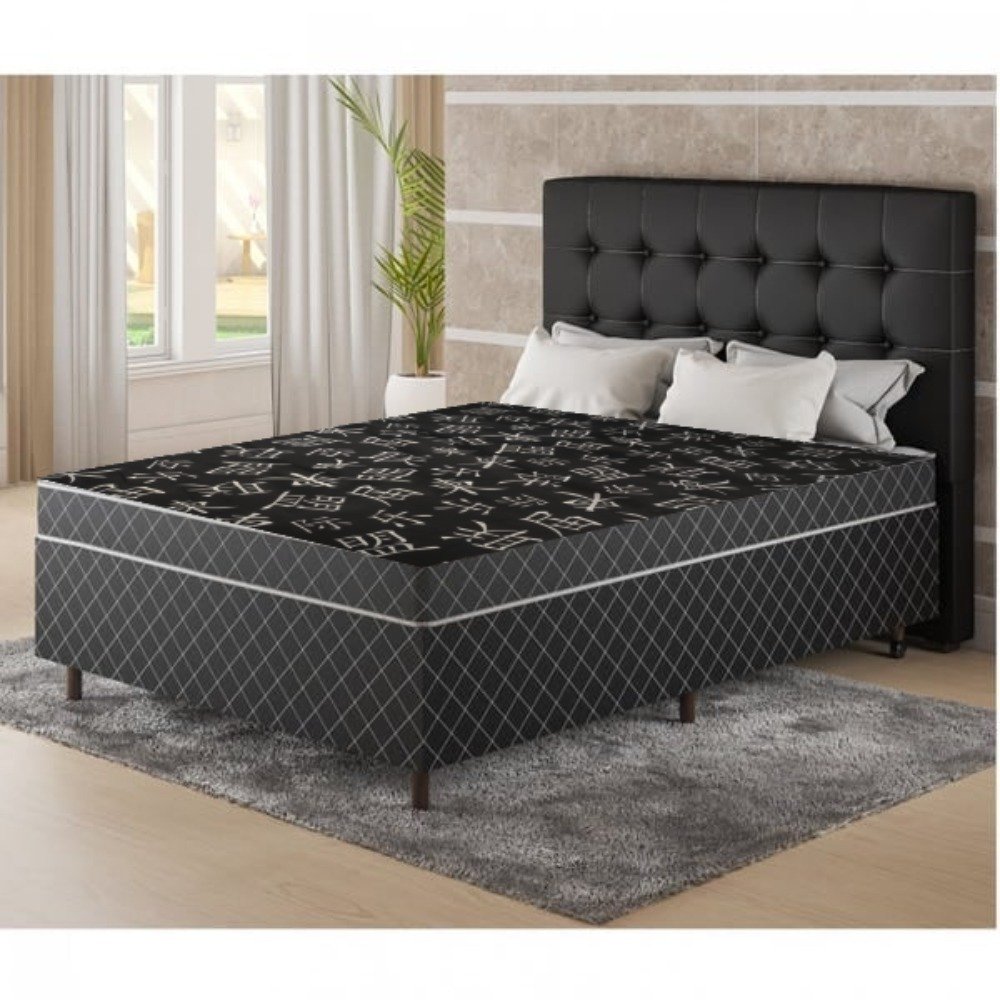 Cama Box Conjugado de espuma D28 Casal Ortopédico 138x188x42 ...
