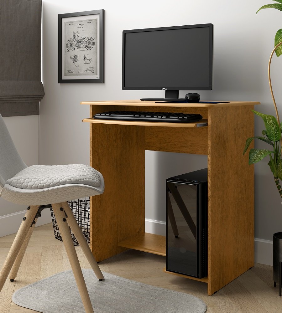Mesa para Computador Prática - EJ Móveis - Freijó | MadeiraMadeira