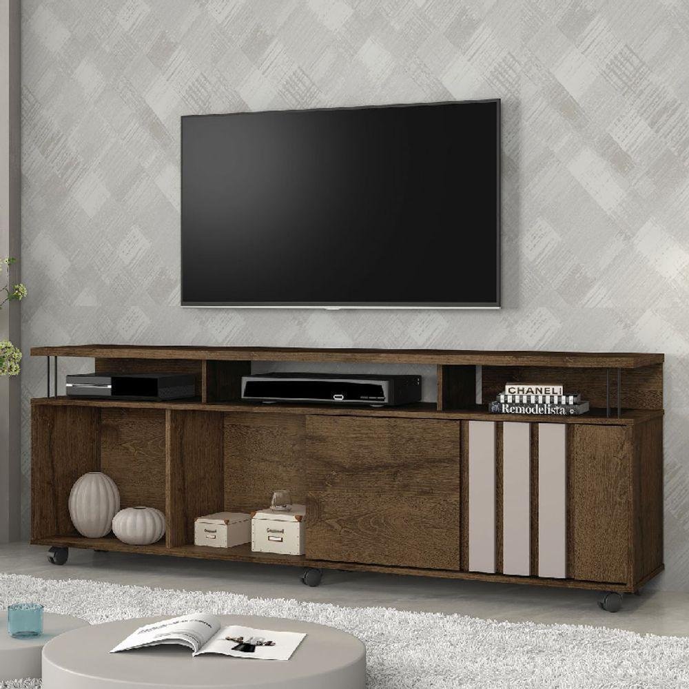 Rack Para Tv Até 65 Polegadas Atraente Jcm Cacau/off | MadeiraMadeira