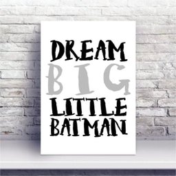 Placa MDF citação batman grandes sonhos | MadeiraMadeira