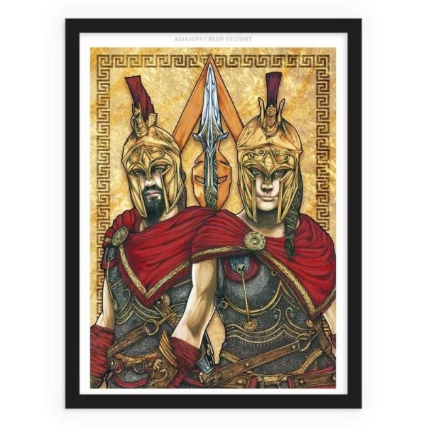 Assasins Creed Odyssey Quadro Decorativo Madeiramadeira