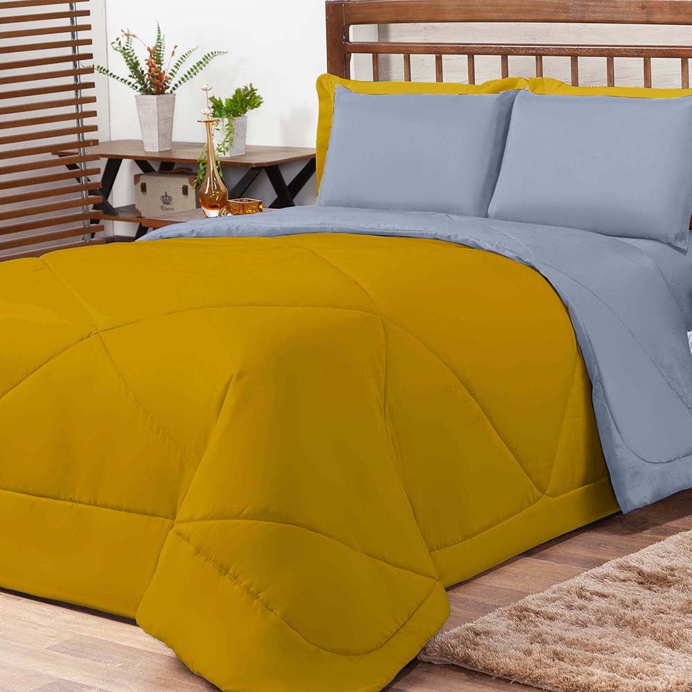 Edredom Margarida Queen 03 Peças com Porta Travesseiro 70 x 50 cm ...