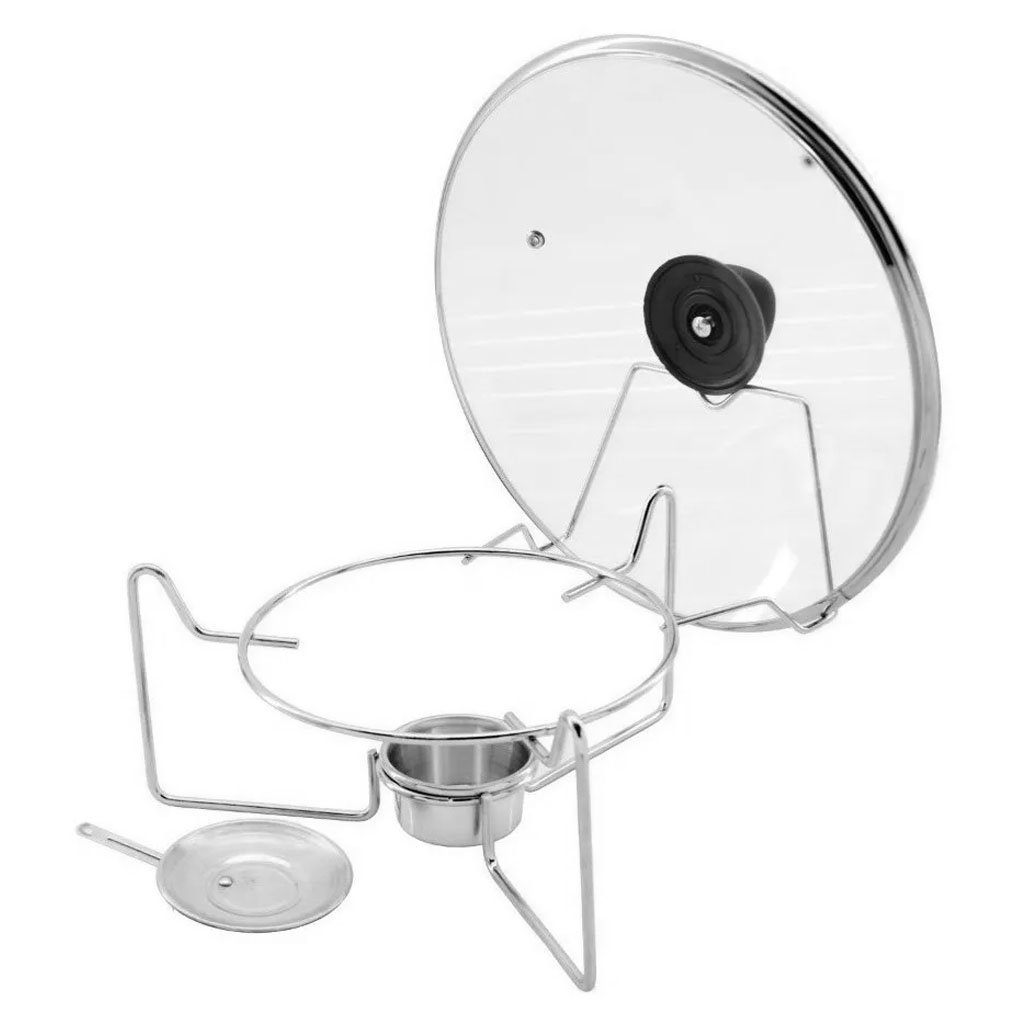 Conjunto 4 Rechaud Fundo Polido Em Alumínio Para Buffet Com Suporte ...