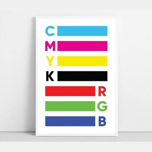 Quadro para decoração cores CMYK RGB | MadeiraMadeira