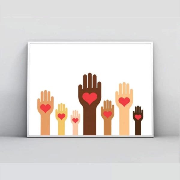Quadro para decoração símbolo igualdade luta contra racismo ...