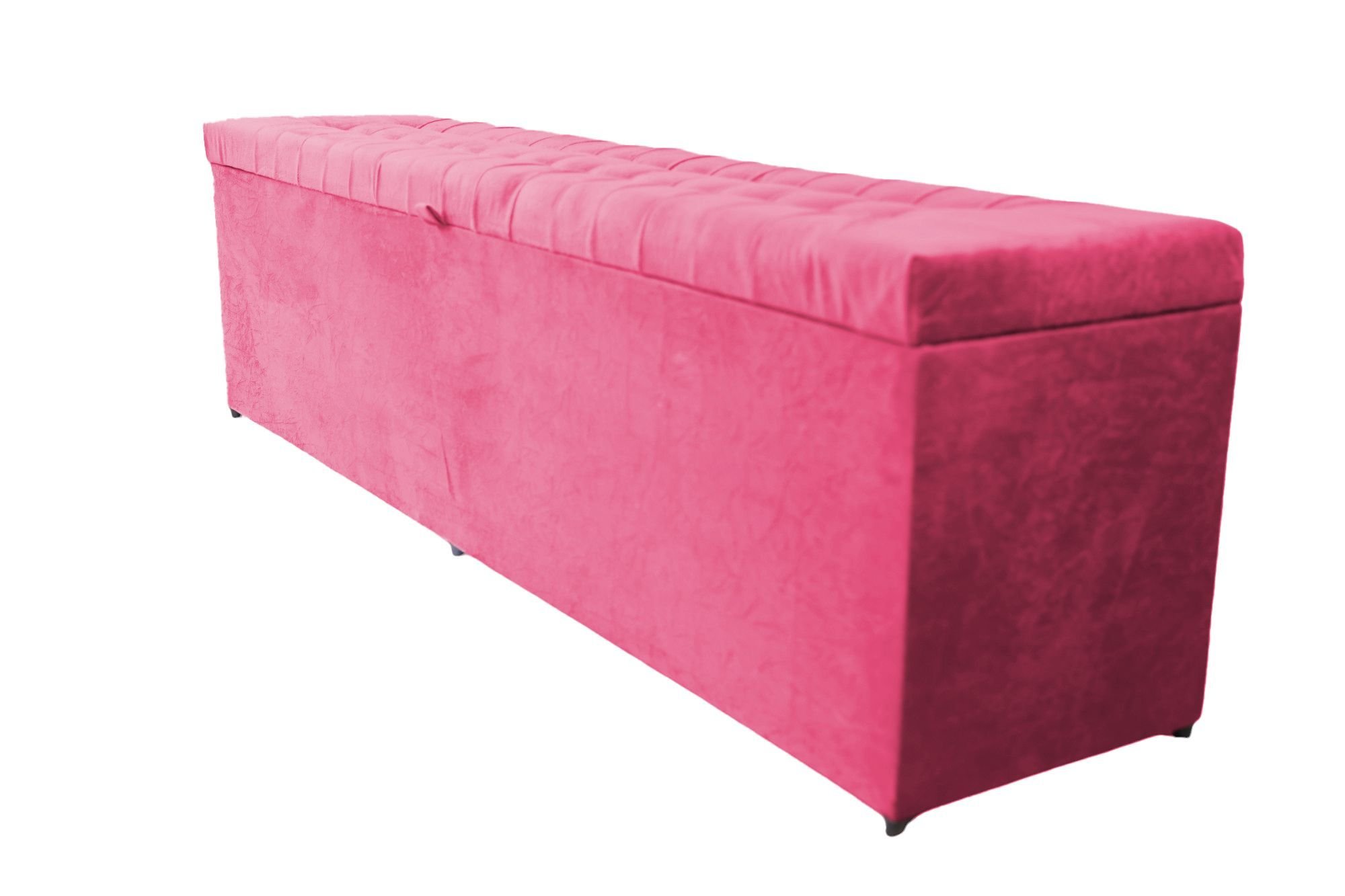 Puff Baú Decorativo - 1,20cm - Rosa Pink | MadeiraMadeira