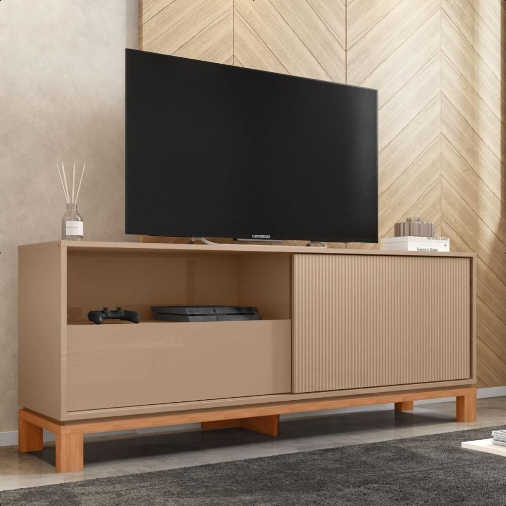 Bancada Rack para Tv até 55 Polegadas Jace Marrom Caemmun | MadeiraMadeira