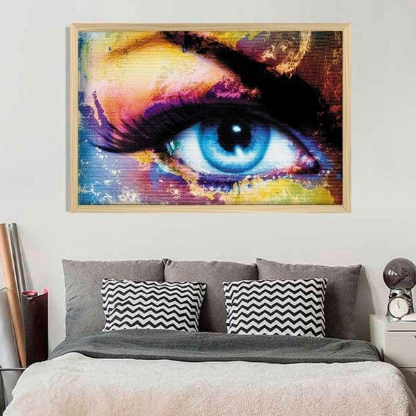 Quadro com Moldura Seductive Look MADEIRA CLARA - Grande | MadeiraMadeira