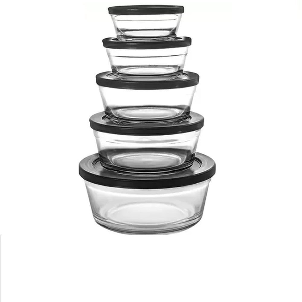 Conjunto de Potes 5 Peças Hermetrico WG11124 - Splendo | MadeiraMadeira