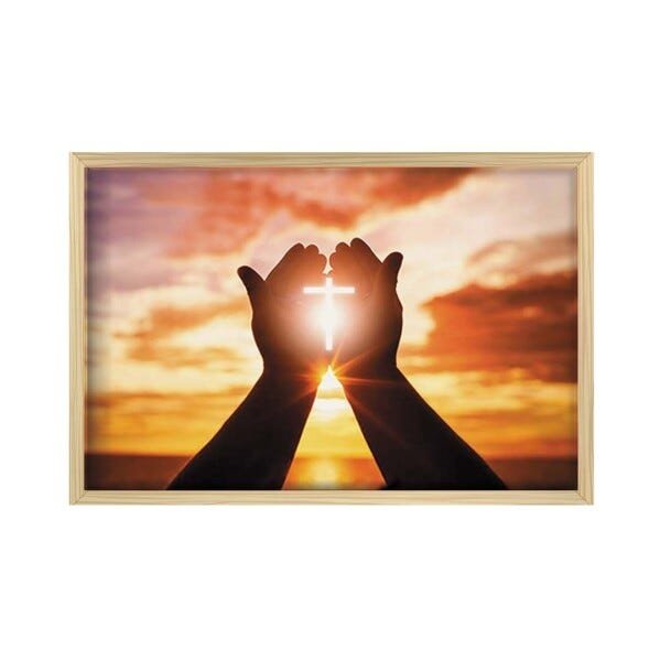 Quadro com Moldura Paz MADEIRA CLARA - Grande | MadeiraMadeira