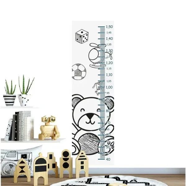 Régua Crescimento Adesivo desenho ursinho bola dado | MadeiraMadeira