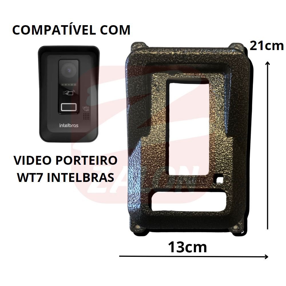 Protetor de Interfone Allo WT7 Intelbras Cinza Metal WT7 - Cinza ...