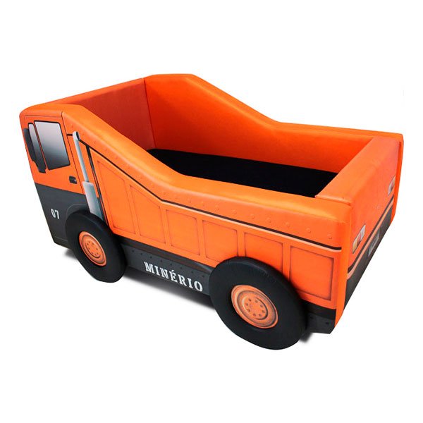 Cama Carro Infantil Vasculante com Rodas em Relevo - Cor Laranja ...