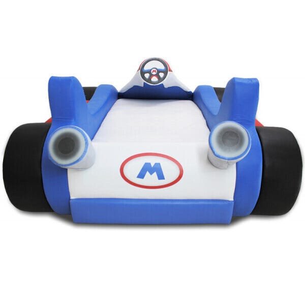 Mini Cama Super Kart com Rodas Embutidas - Cor Azul | MadeiraMadeira