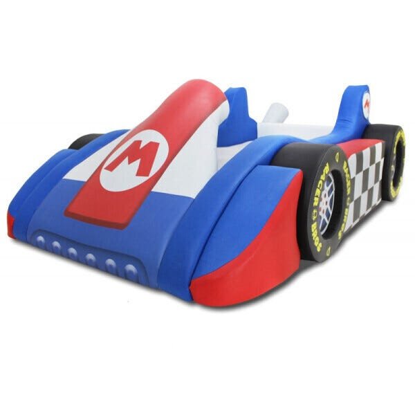 Mini Cama Super Kart com Rodas Embutidas - Cor Azul | MadeiraMadeira
