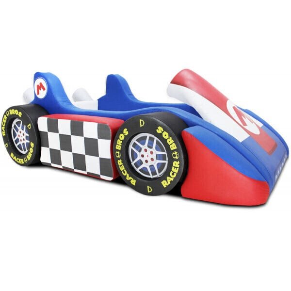 Mini Cama Super Kart com Rodas Embutidas - Cor Azul | MadeiraMadeira