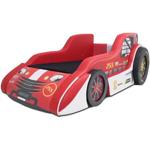 Cama Infantil Tractor com Rodas Embutidas - Cor Vermelha | MadeiraMadeira