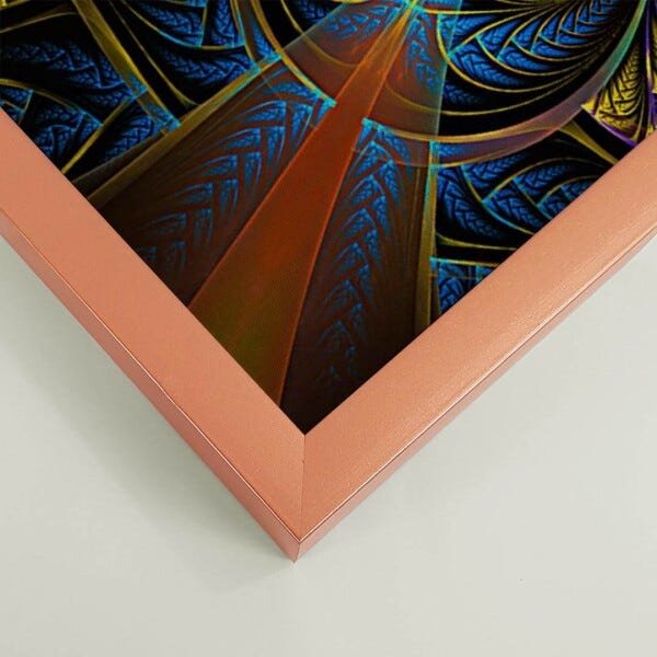 Quadro com Moldura Vitral Verde ROSE METALIZADO - Médio | MadeiraMadeira