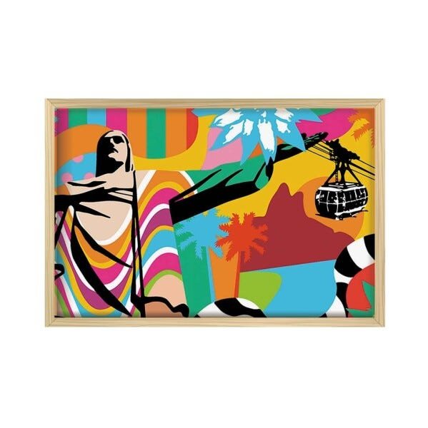 Quadro com Moldura Rio de Janeiro MADEIRA CLARA - Grande | MadeiraMadeira