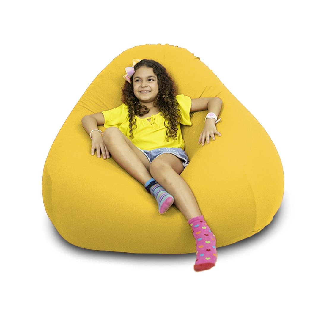 Pufe Seth com design moderno - cor amarelo cítrico | MadeiraMadeira