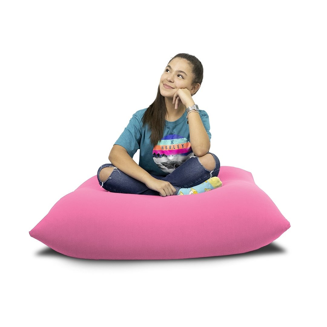 Puff Noah Mini Rosa - Puff feito em tecido poliamida/elastano | MadeiraMadeira