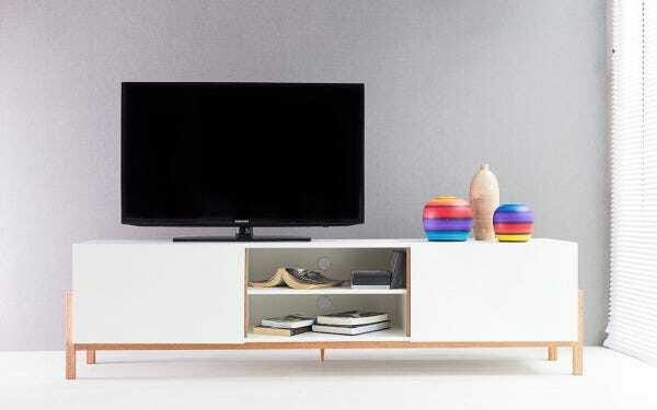 Rack Branco para TV Contemporâneo-Moderno Eric 1800 MDF 2 Portas ...