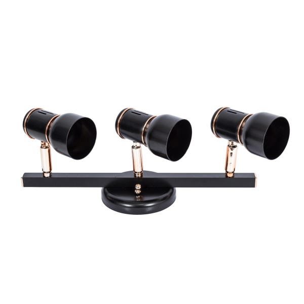 Trilho Spot Triplo E27 Alumínio Preto com Cobre Vintage Acl21 ...