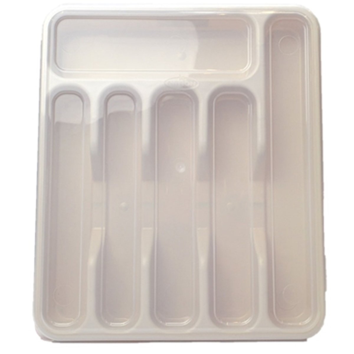 Porta talheres 6 divisórias extra 34cm com tampa Branco | MadeiraMadeira