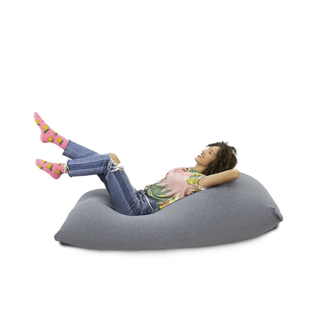 Pufe Noah Midi Cinza - Puff Sensorial Feito em Tecido Poliamida/perolas de Eps | MadeiraMadeira