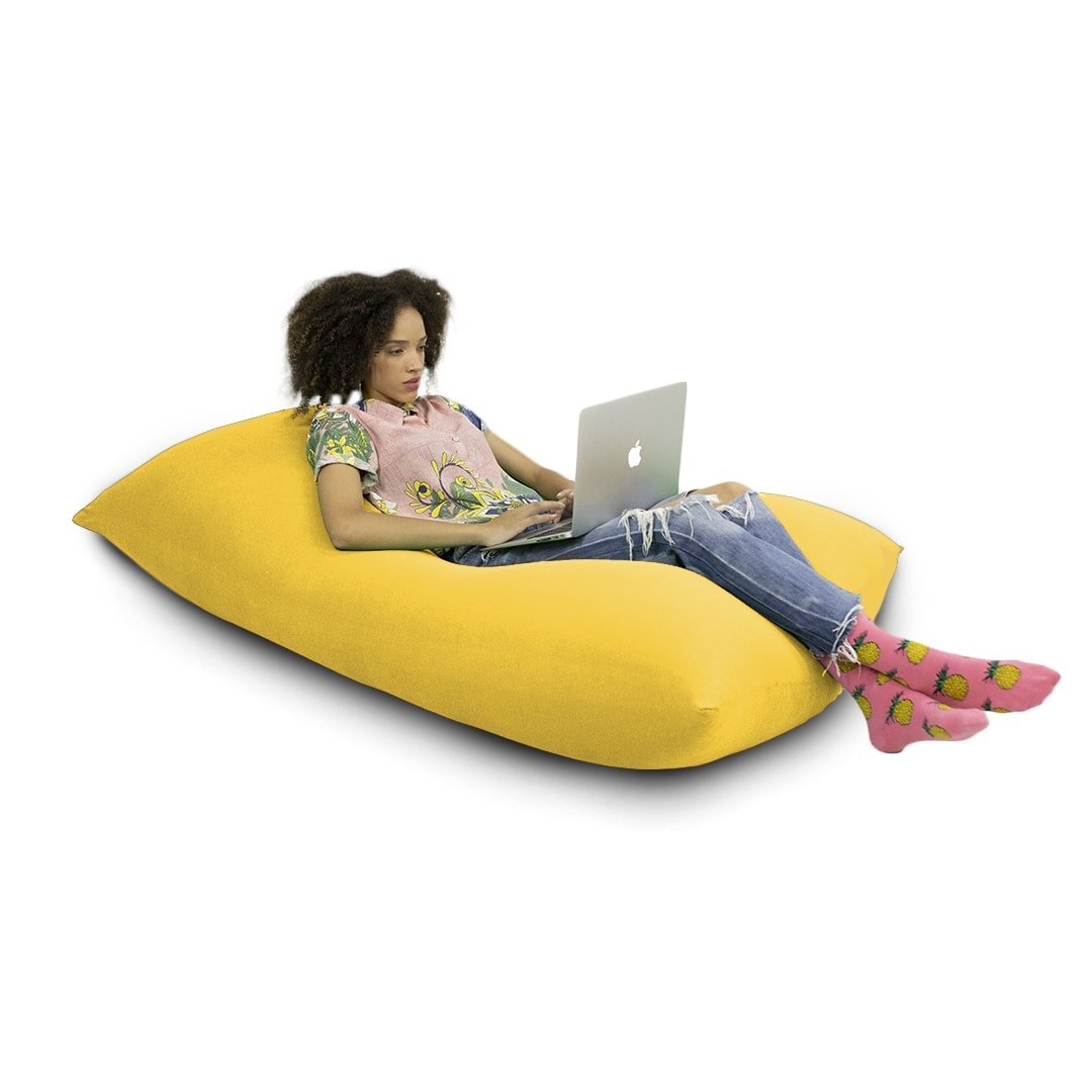 Pufe Noah Amarelo - Puff Sensorial Feito em Tecido Poliamida/perolas de ...