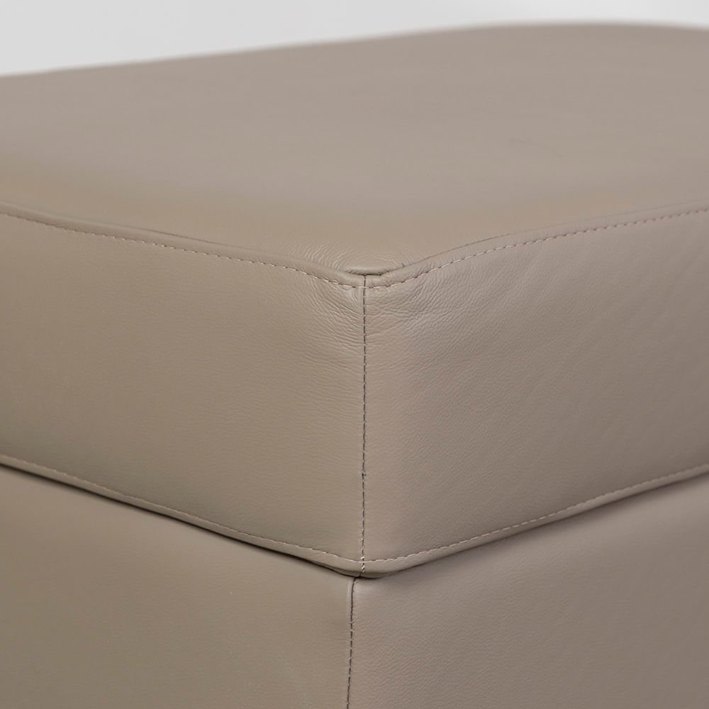 Puff Hash Couro Natural Sherwood – Avelã Fosco | MadeiraMadeira