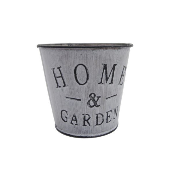 Vaso metal branco Home and Garden 10x11x7,5 Santa Cecília | MadeiraMadeira