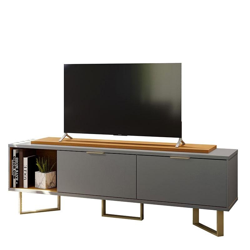 Rack Para TV 65 Polegadas Sagary 1.8 EAX Móveis Cinza/Tauari ...