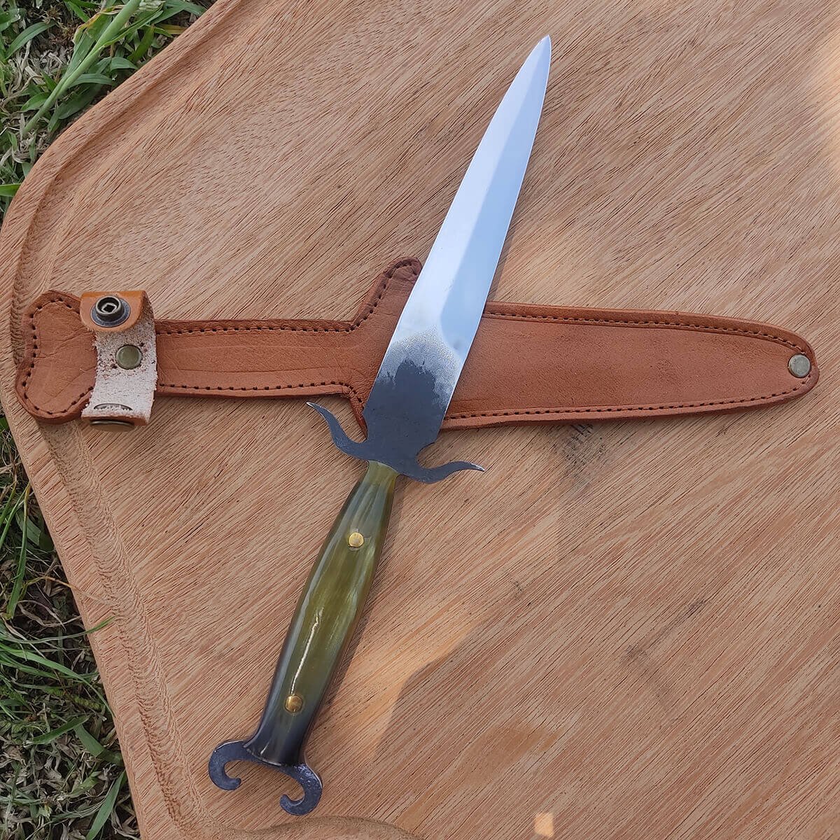 Punhal Tático Militar Adaga Pequena Artesanal Aço Cirúrgico 5' Cabo de ...