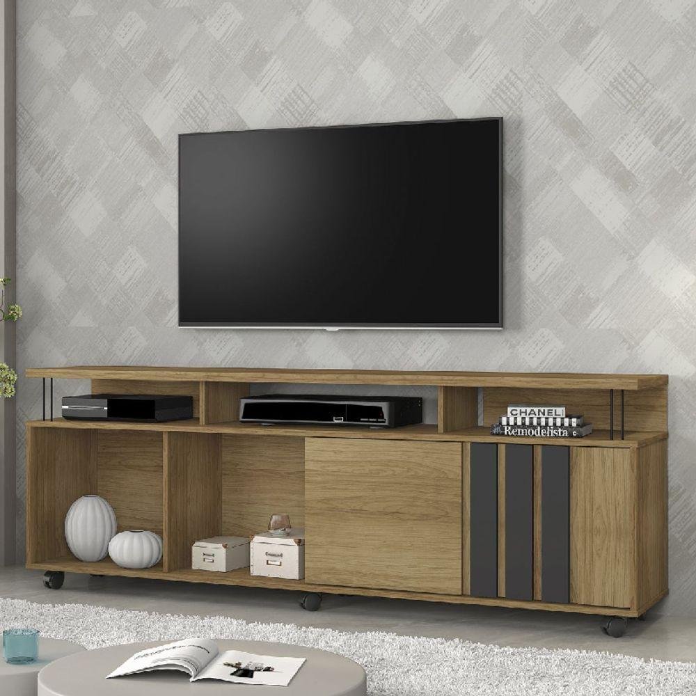 Rack Para Tv Até 65 Polegadas Atraente Jcm Noronha/grafite | MadeiraMadeira