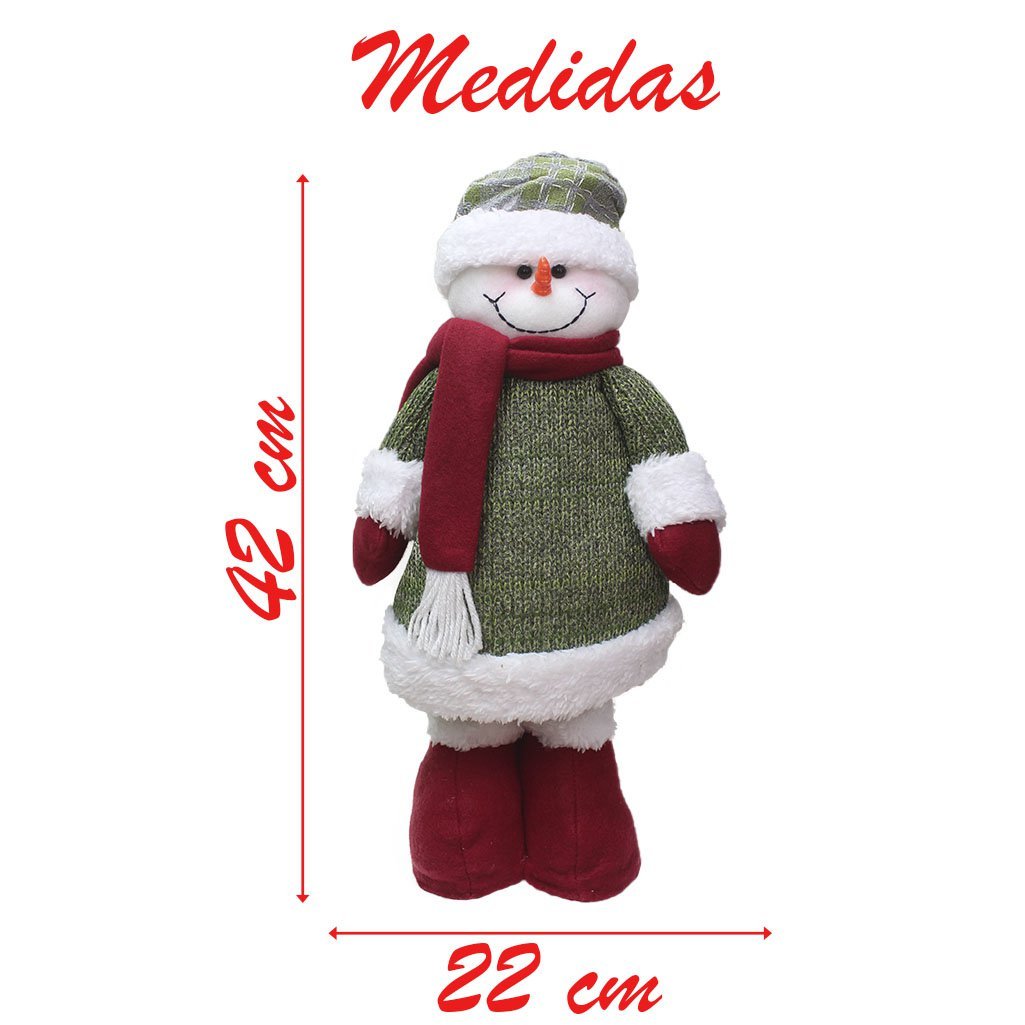 Boneco De Natal Boneco De Neve Em Tecido 42cm | MadeiraMadeira